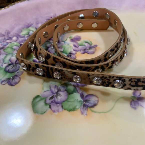 Accessories | Belt Animal Print Rhinestones Silver Tone N1 | Poshmark